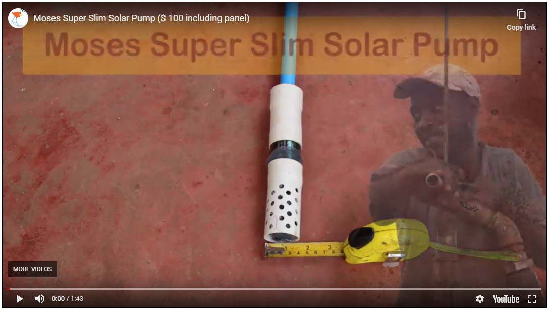 Moses from Chipata invents a Super Slim Solar pump | SMART Centre Group